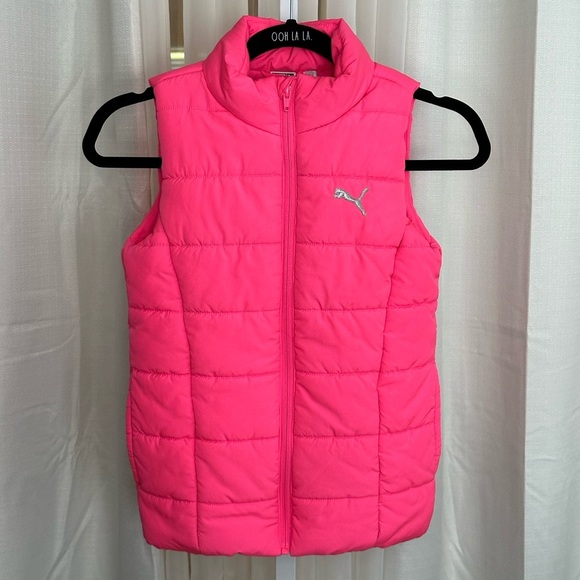 Puma | Jackets & Coats | Puma Pink Puffer Puffy Vest Girls 7 8 | Poshmark